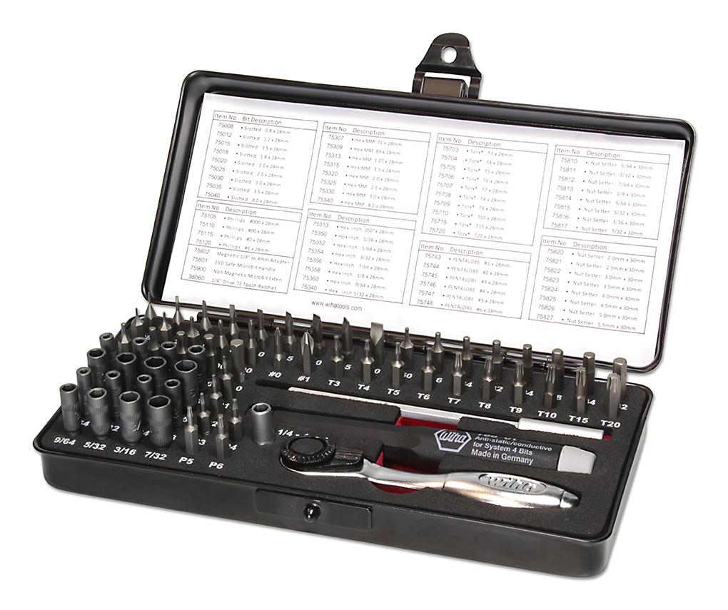 7000SK65ESD - Wiha - Bit Set, Micro, Hex