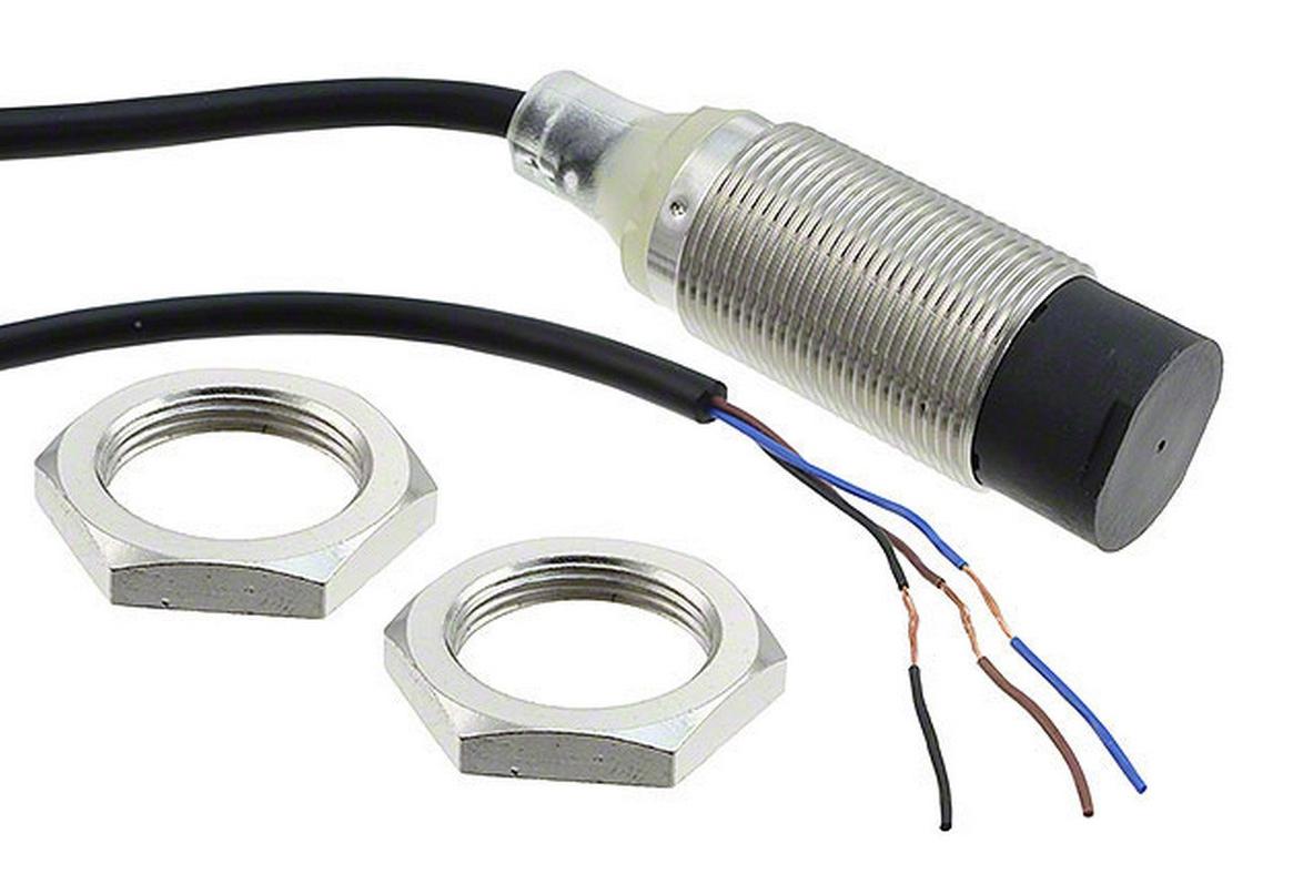 E2B-M18KN16-WP-B1 2M - Omron Industrial Automation - Inductive Proximity Sensor, Cylindrical, 16 mm