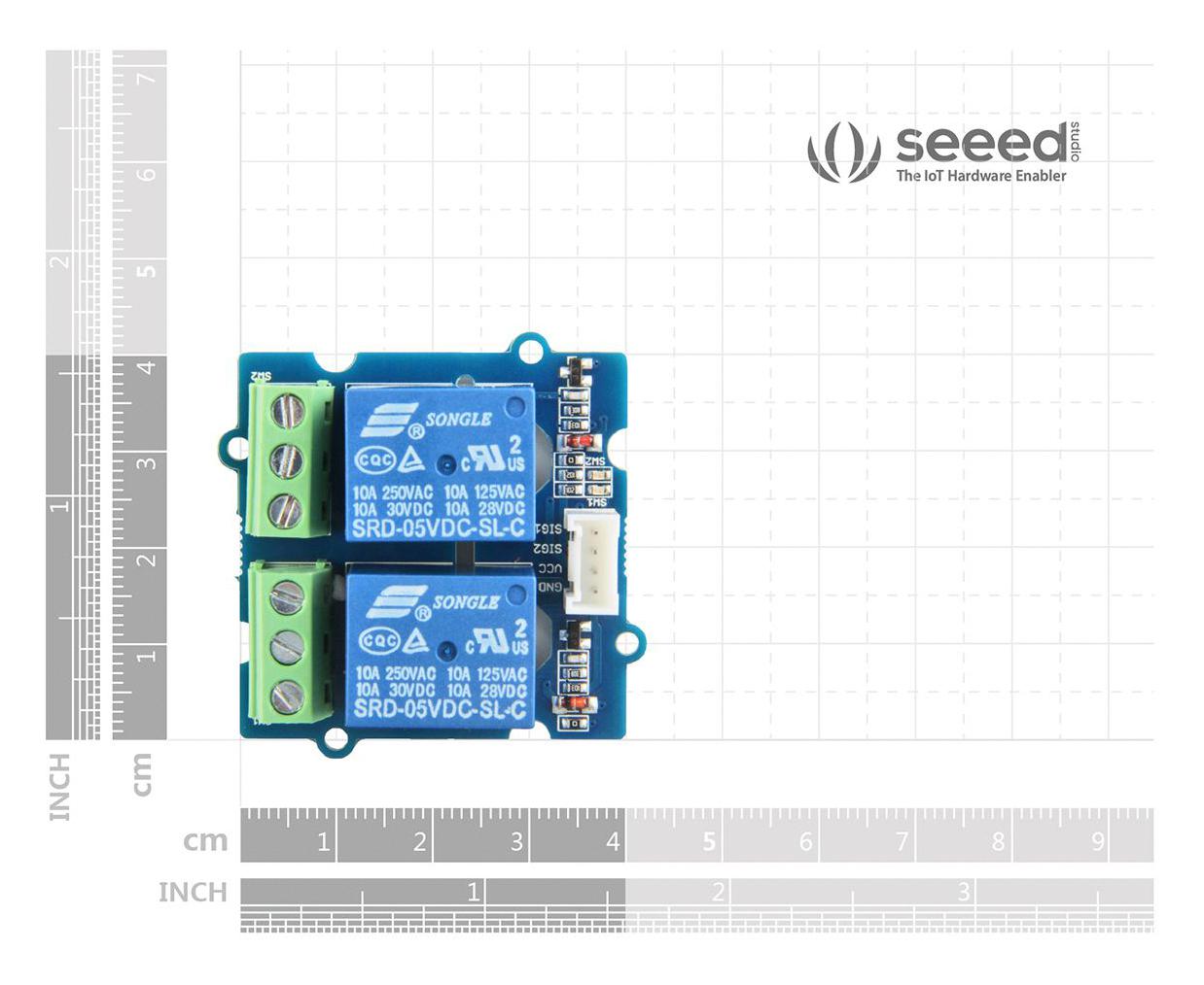 103020132 - Seeed Studio - Relay Module, with Cable, Acrylic Case