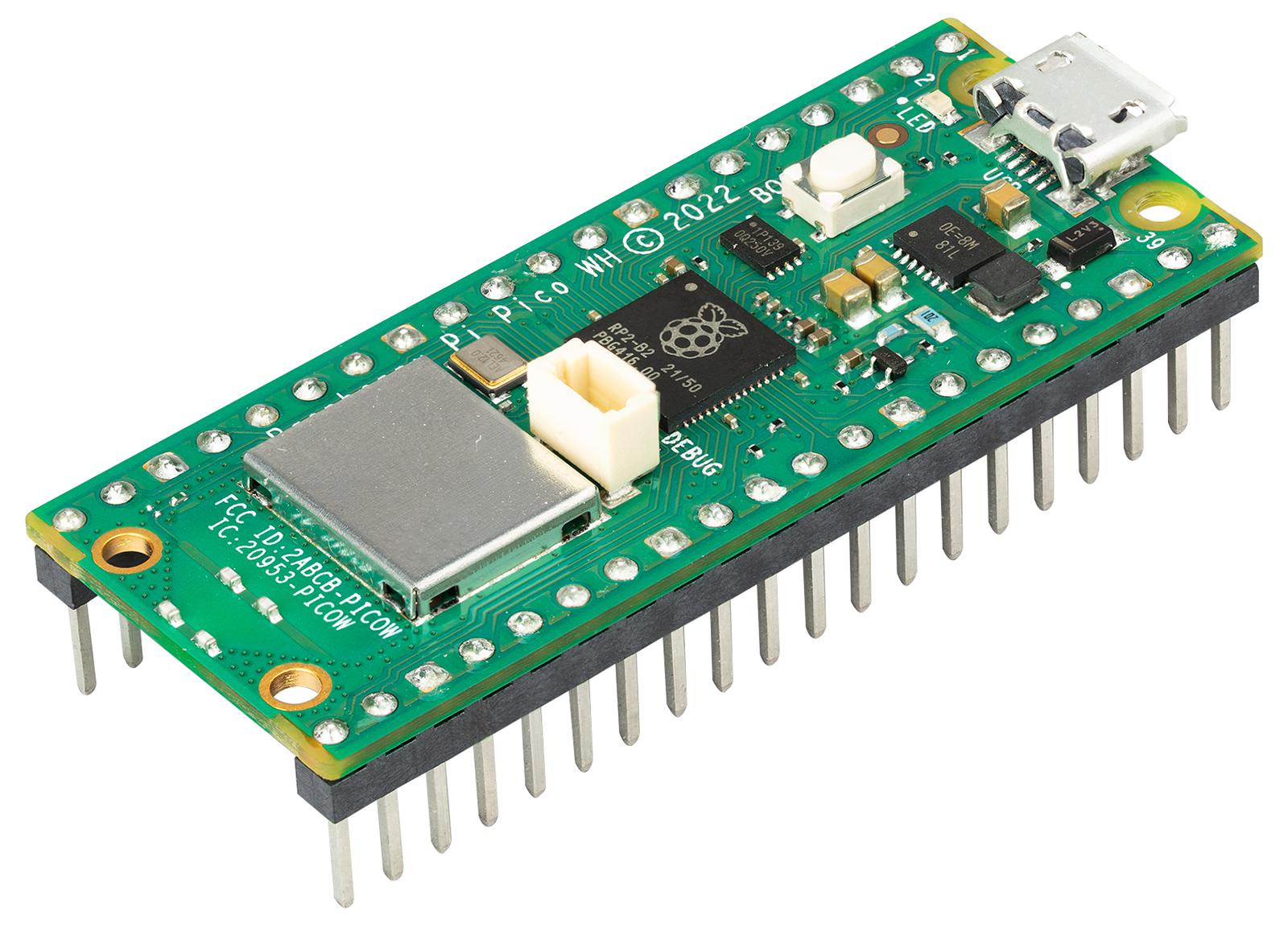 RASPBERRY PI PICO WH - Raspberry-pi - SBC, Raspberry Pi Pico WH, RP2040