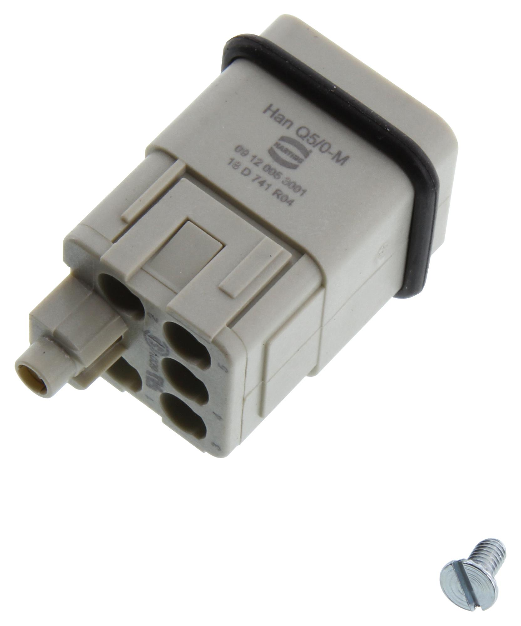 09120053001 - Harting - RECTANGULAR HAN INSERT, PLUG, 5+PE