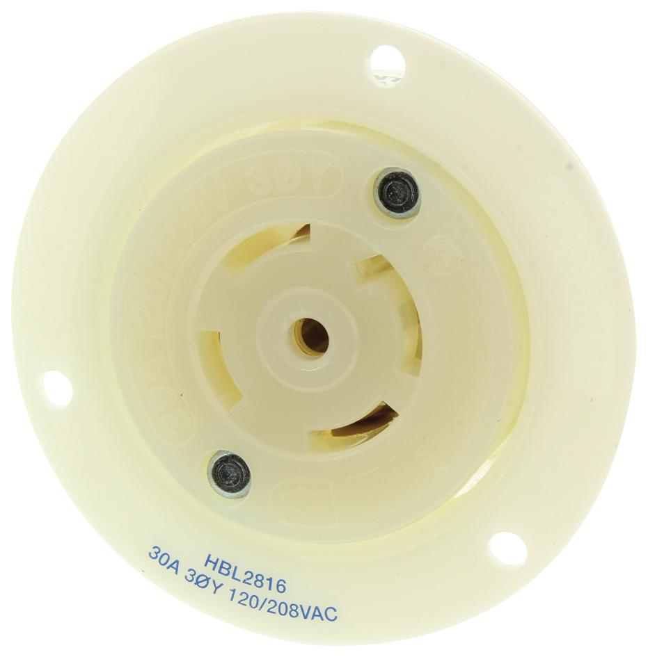 HBL2816 - Hubbell Wiring Devices - CONNECTOR, POWER ENTRY, RECEPTACLE