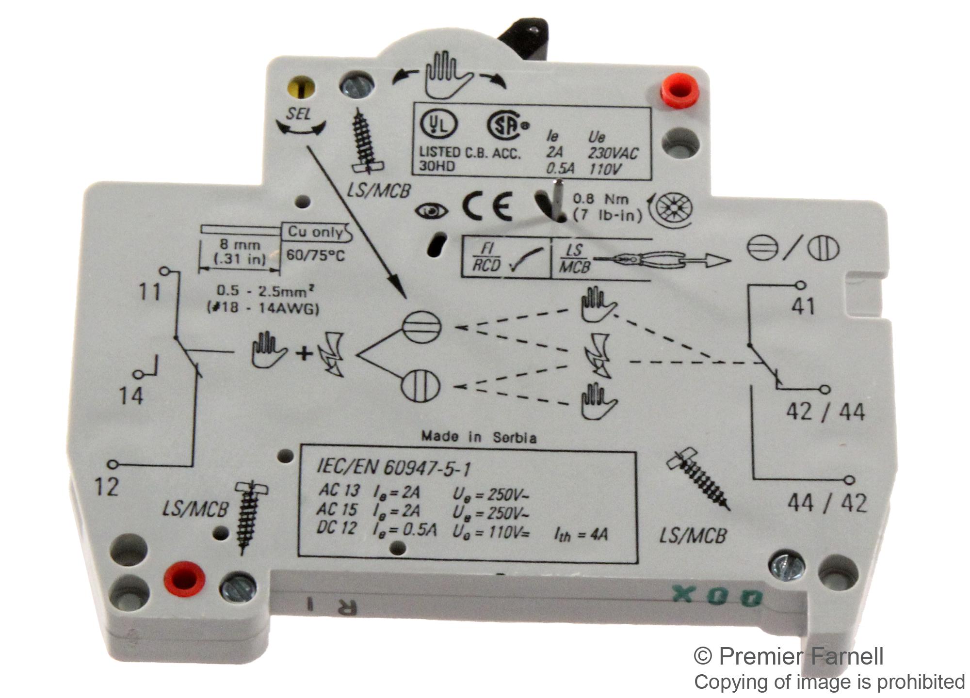 Z-NHK - Eaton Moeller - AUXILIARY CONTACT, DPDT, 230V