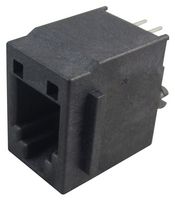 95522-2447 MOLEX, Modular Connector, Modular Jack, 1 x 1 (Port), 4P4C, Cat3, Through Hole Mount ...